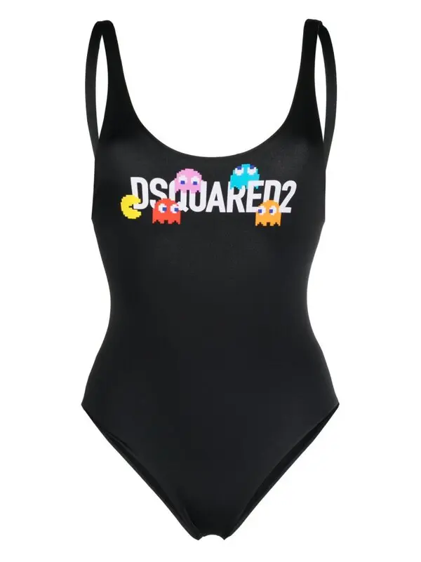 Dsquared2 Logo-print One-piece Swimsuit - Black