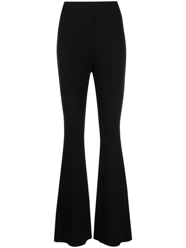 Stella McCartney Ribbed-knit Flared Trousers