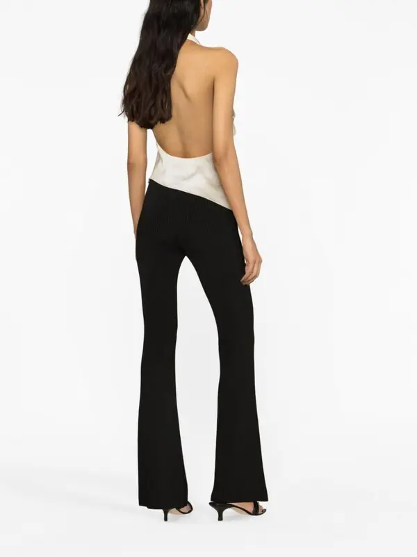 Stella McCartney Ribbed-knit Flared Trousers