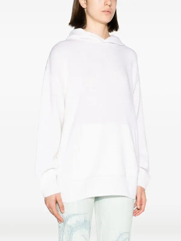 MSGM Logo-embroidered Wool-cashmere Hoodie