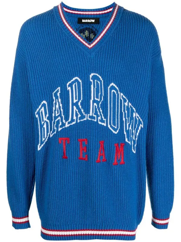 BARROW Intarsia-knit V-neck Jumper