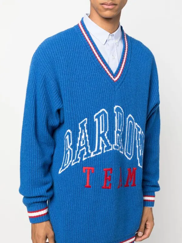 BARROW Intarsia-knit V-neck Jumper