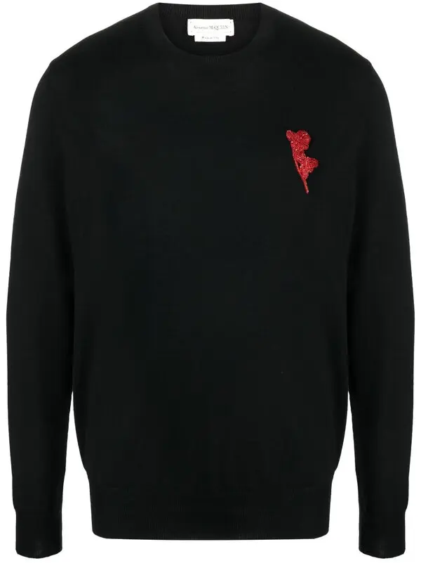 Alexander McQueen Beaded Wool Jumper