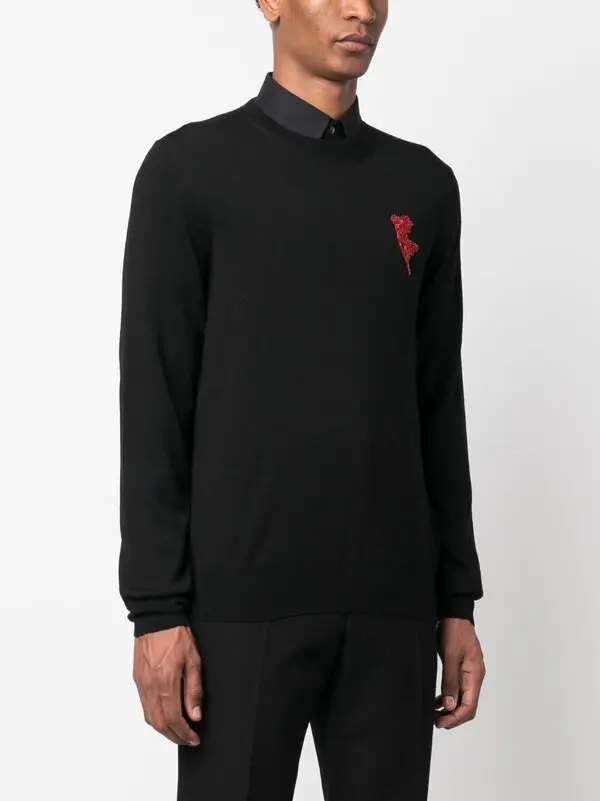 Alexander McQueen Beaded Wool Jumper