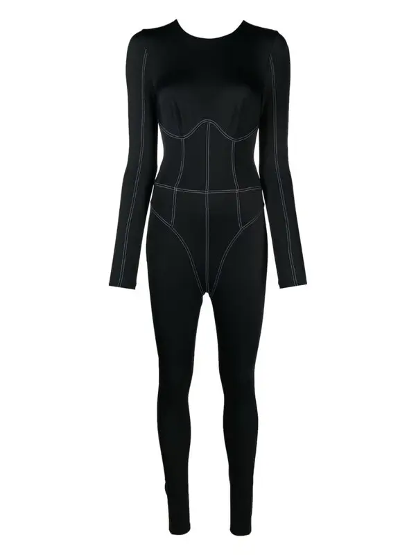 NOIRE SWIMWEAR Contrasting-stitch Swimsuit - Black