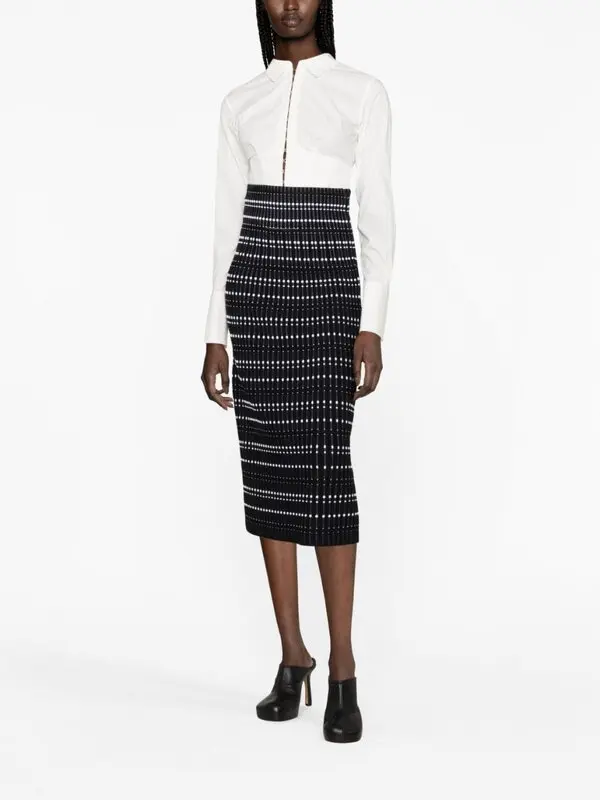 Alexander McQueen Fitted Midi Skirt