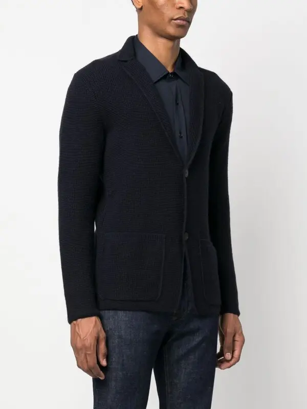 Brioni Waffle-knit Button-up Cardigan