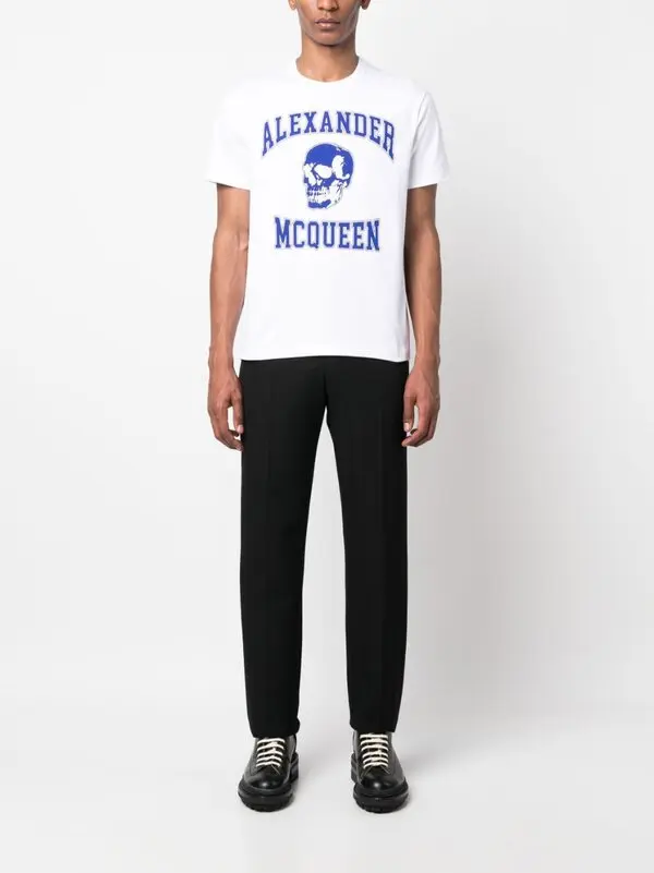 Alexander McQueen Logo-print Cotton T-shirt - White