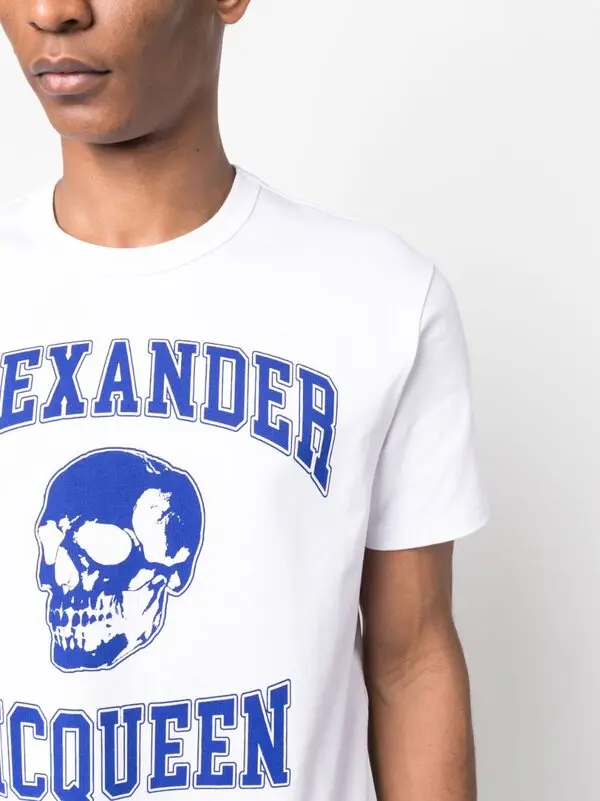 Alexander McQueen Logo-print Cotton T-shirt - White