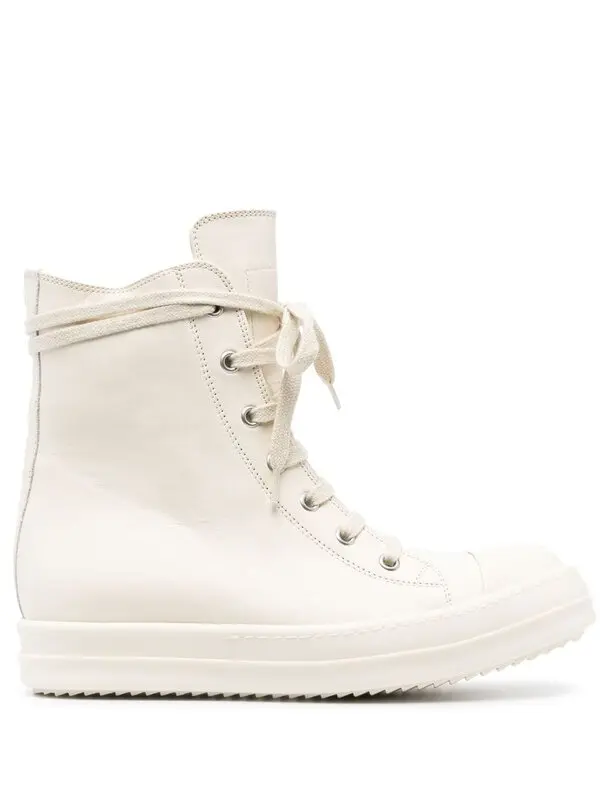 Rick Owens Edfu Leather Ankle Boots - Neutrals