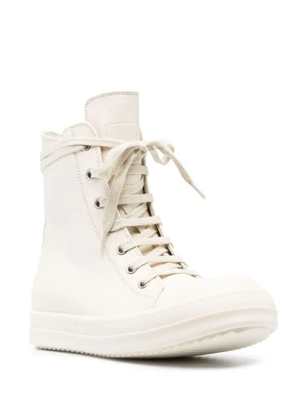Rick Owens Edfu Leather Ankle Boots - Neutrals