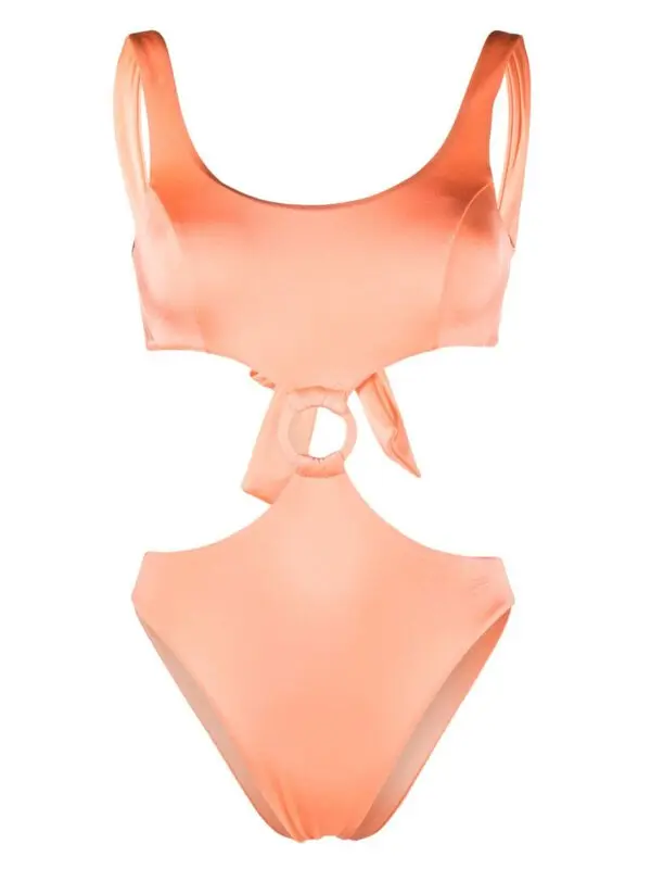 NOIRE SWIMWEAR Cut-out One-piece Swimsuit - Orange