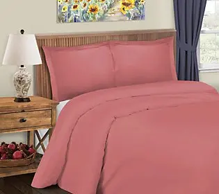 SUPERIOR 600tc Solid Cotton Blend Duvet Cover S Et, Full/queen - One-color