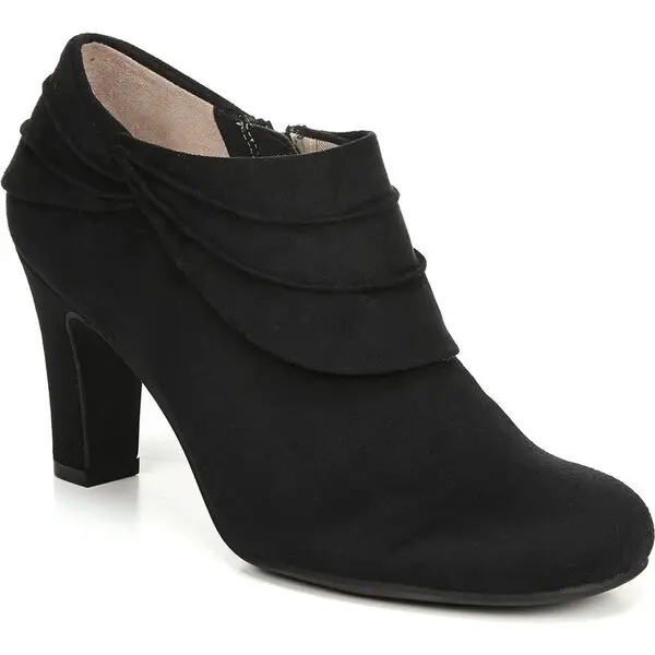 LIFESTRIDE Corie Ruched Block Heel Bootie