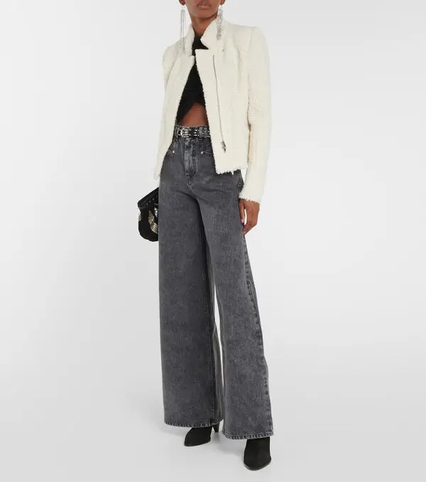 Isabel Marant Étoile Lemony Bleached Wide-leg Jeans