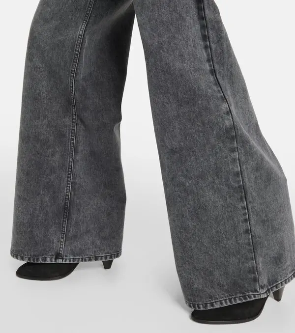 Isabel Marant Étoile Lemony Bleached Wide-leg Jeans