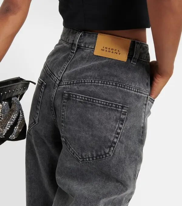 Isabel Marant Étoile Lemony Bleached Wide-leg Jeans
