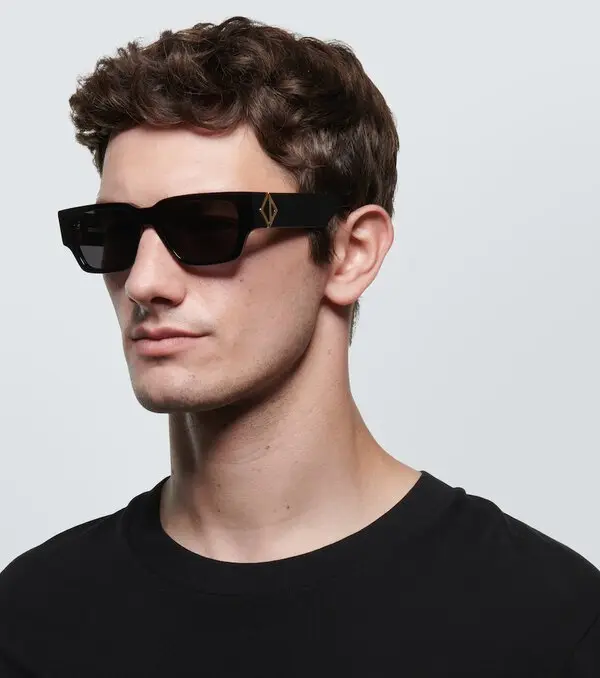 Dior Cd Diamond S5i Rectangular Sunglasses - Black | Editorialist