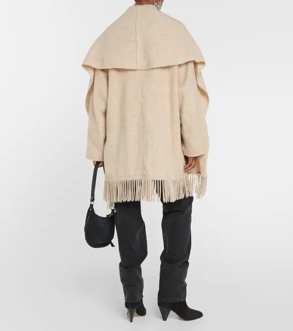 MARANT ETOILE Faty Scarf-detailed Wool-blend Coat