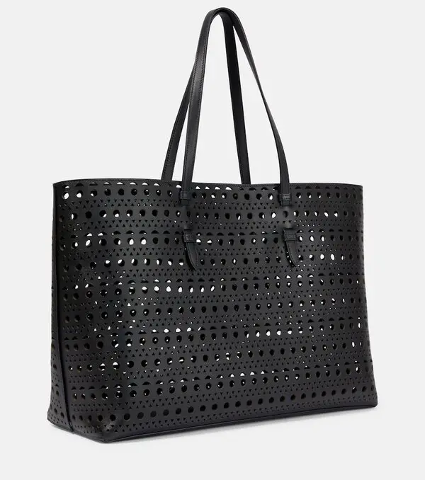 Alaïa Le Mina 44 Vienne Leather Tote Bag - Black