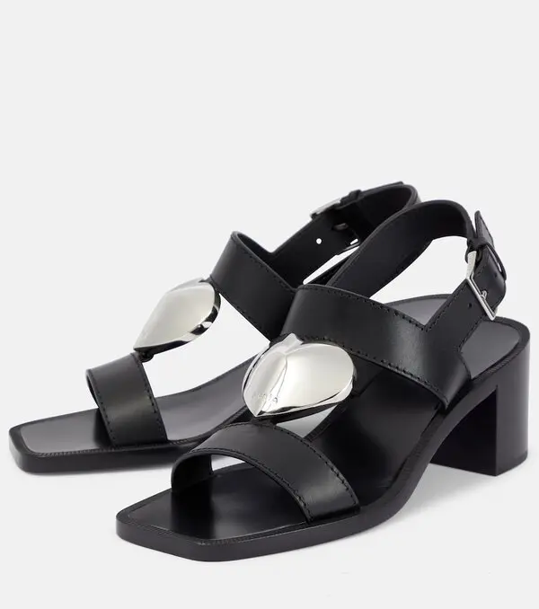 Alaïa Le Coeur Leather Sandals