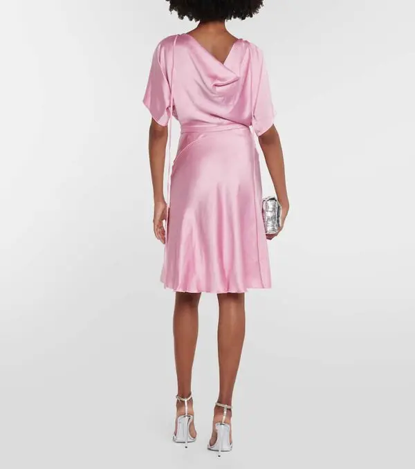 Victoria Beckham Draped Satin Minidress
