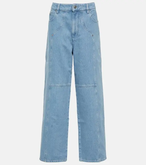 MARANT ETOILE Valeria Mid-rise Straight Jeans - Blue