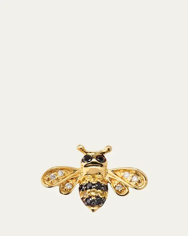 SYDNEY EVAN 14k Diamond & Sapphire Bee Stud Earring - Gold