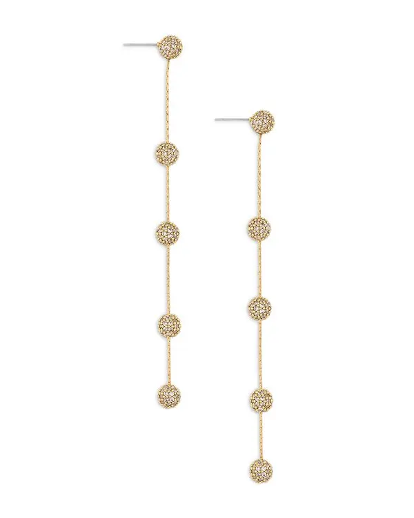 Ettika Crystal Pave Ball Drop Earrings
