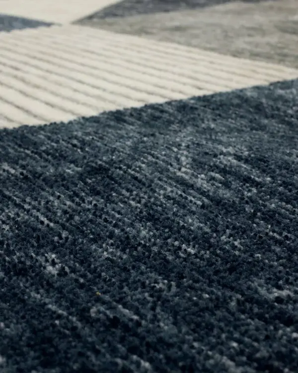 DREW & JONATHAN HOME Bowen Oblique Area Rug, 5'3 X 7'10 - Blue/tan