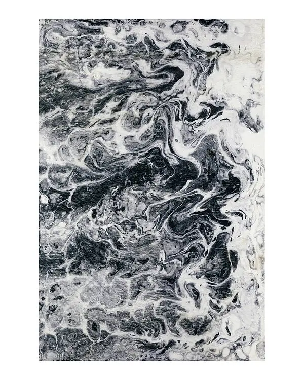 DALYN RUG COMPANY Kikiamo Kk14 Area Rug, 3' X 5 - Marble/black