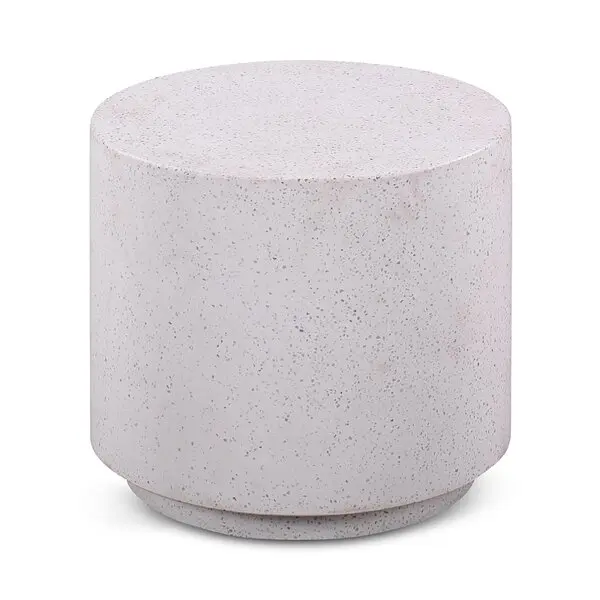 TOV FURNITURE Terrazzo Light Speckled Side Table - Grey