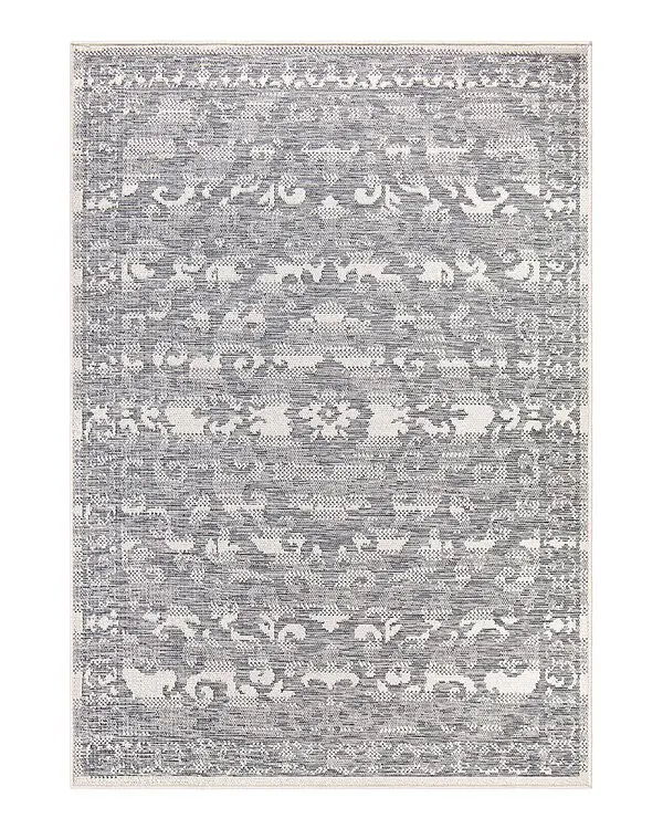 ORIAN Palmetto Living Knitweave Indoor/outdoor Nimsie Area Rug, 5'3 X 7'6 - Ivory/mist