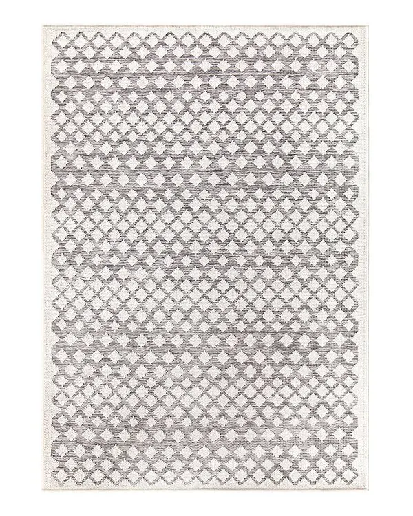 ORIAN Palmetto Living Knitweave Indoor/outdoor Shining Diamond Area Rug, 5'3 X 7'6 - Silver/beige