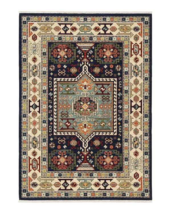 ORIENTAL WEAVERS Lilihan 041h6 Area Rug, 3'3 X 5 - Blue/ivory