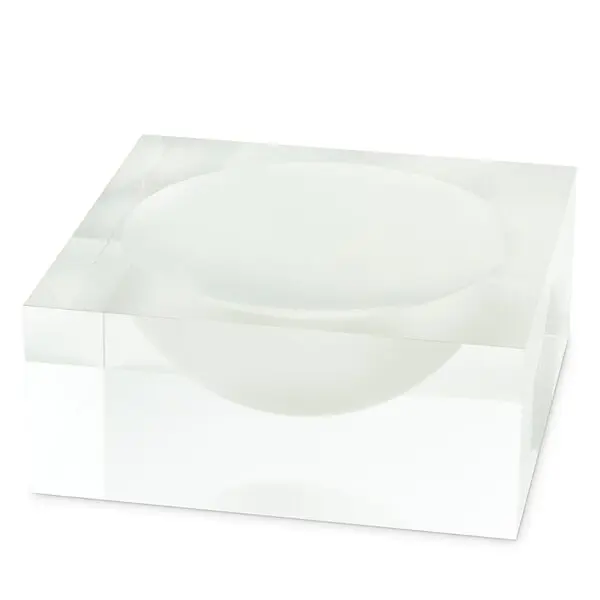 TIZO Design Lucite Frosted White Bowl - No Color