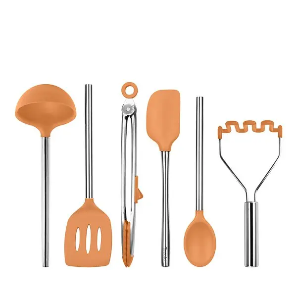 TOVOLO Silicone Utensil 6 Piece Set - Apricot