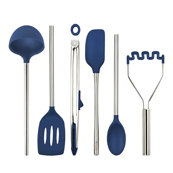TOVOLO Silicone Utensil 6 Piece Set - Blue