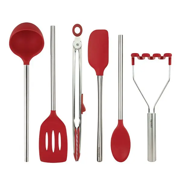 TOVOLO Silicone Utensil 6 Piece Set - Red