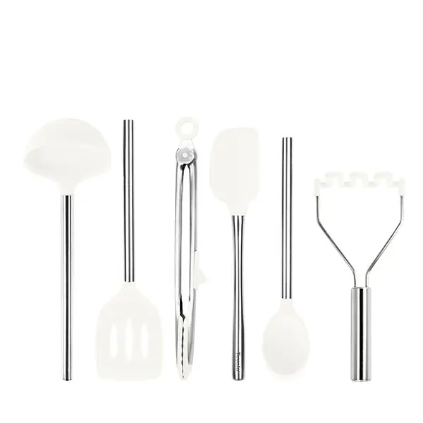 TOVOLO Silicone Utensil 6 Piece Set - White