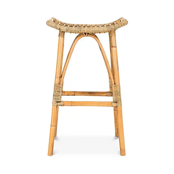 SAFAVIEH Leda Rattan Barstool - Honey Brown