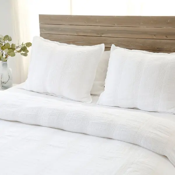 POM POM AT HOME Nantucket Sham, Standard - White