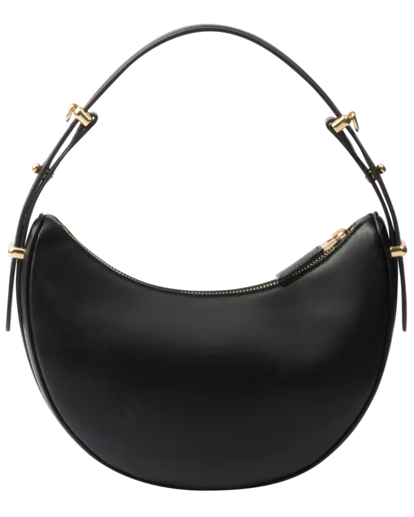 Prada Arqué Small Leather Shoulder Bag - Black