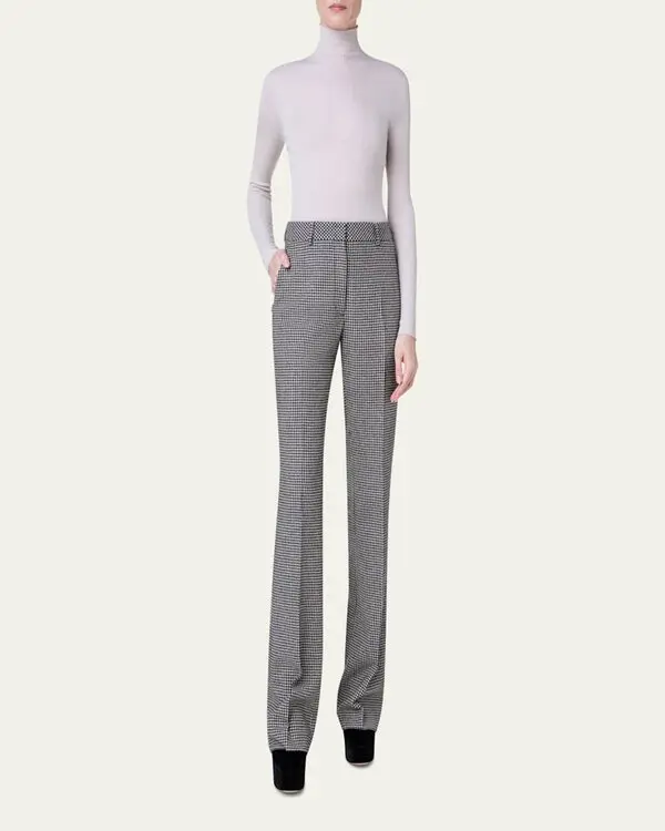Akris Cashmere-silk Fine Ribbed Knit Pullover - Black