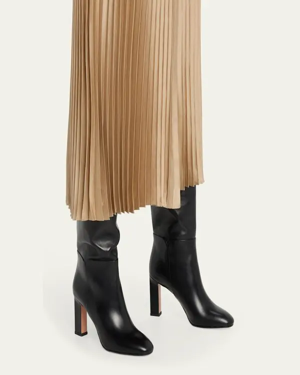AQUAZZURA Sellier Calfskin Tall Boots - Black