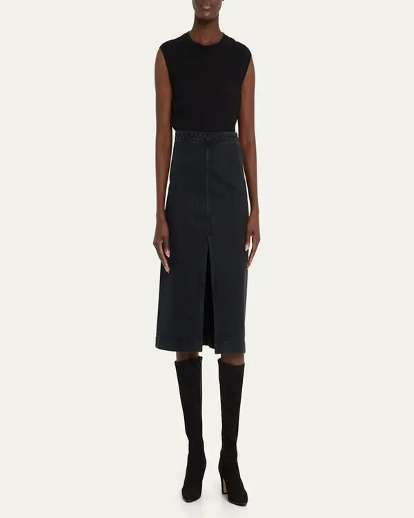 Manolo Blahnik Pitana Suede Knee Boots - Black