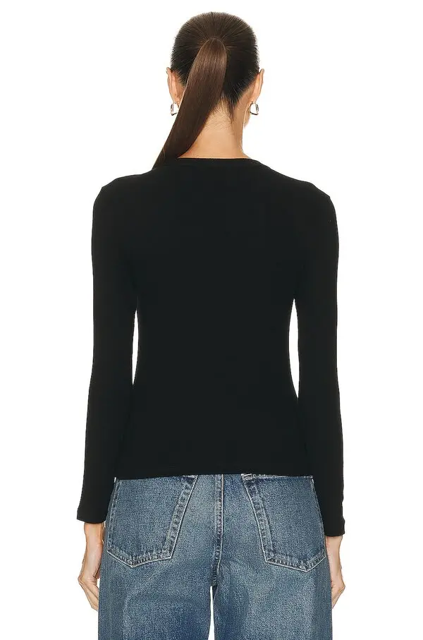 LESET Kelly Slim Fit Long Sleeve Top - Black