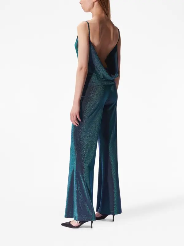 MARGHERITA MACCAPANI Lurex Flared Trousers - Green