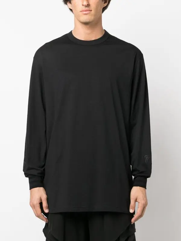 Y3 Gfx L/s Logo-embossed T-shirt