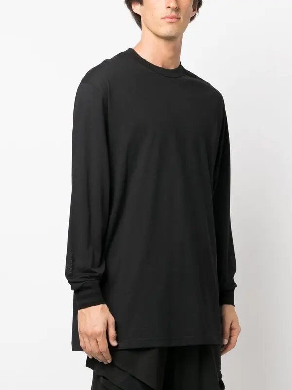 Y3 Gfx L/s Logo-embossed T-shirt